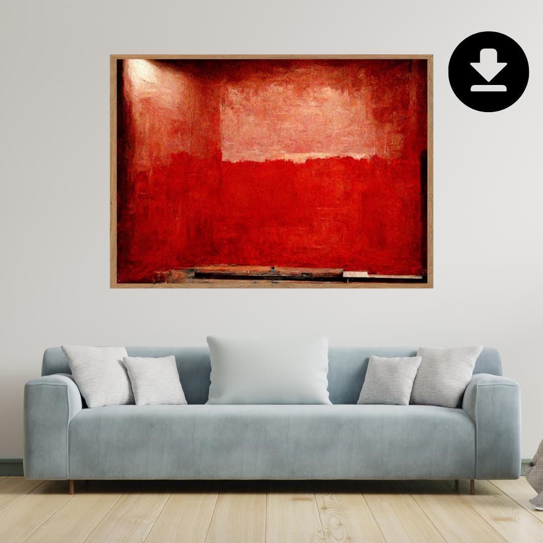 Mark Rothko Inspired Digital Print, Wall Art Large, Modern Wall Art ...