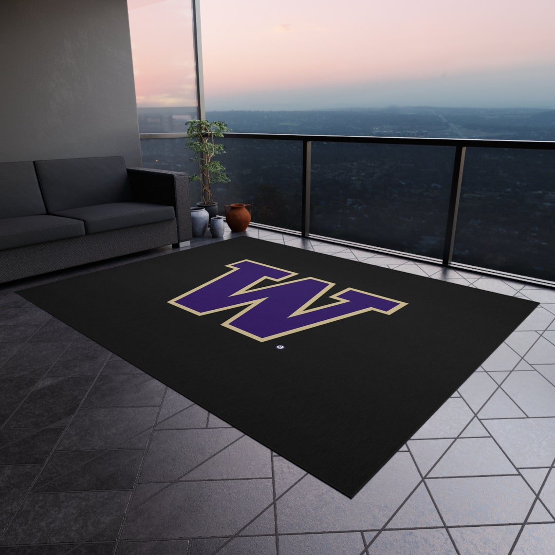 University of Washington Rug, College Dorm Room Rug, Washington ...