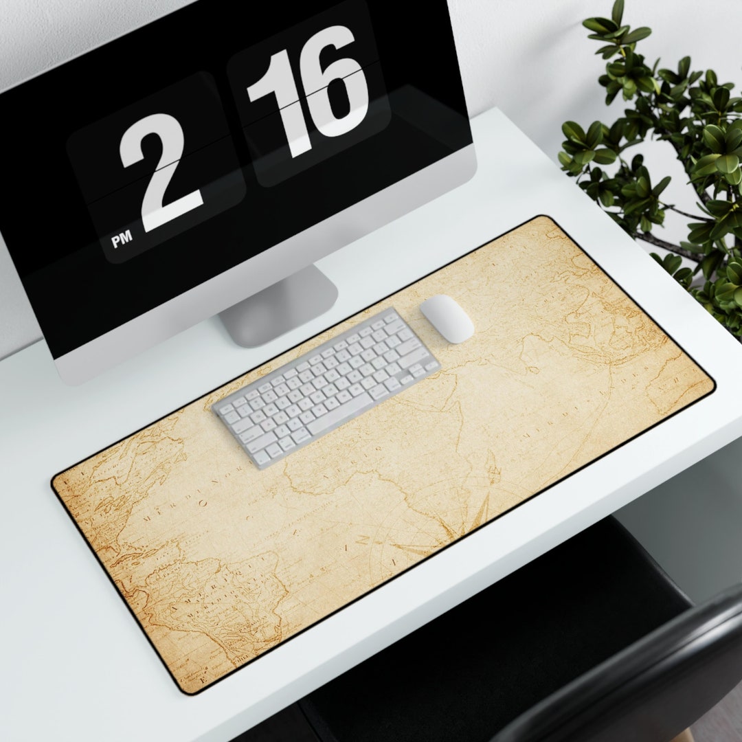 Vintage World Map Mouse Pad, Unique Vintage Mouse Map, Durable Gaming ...