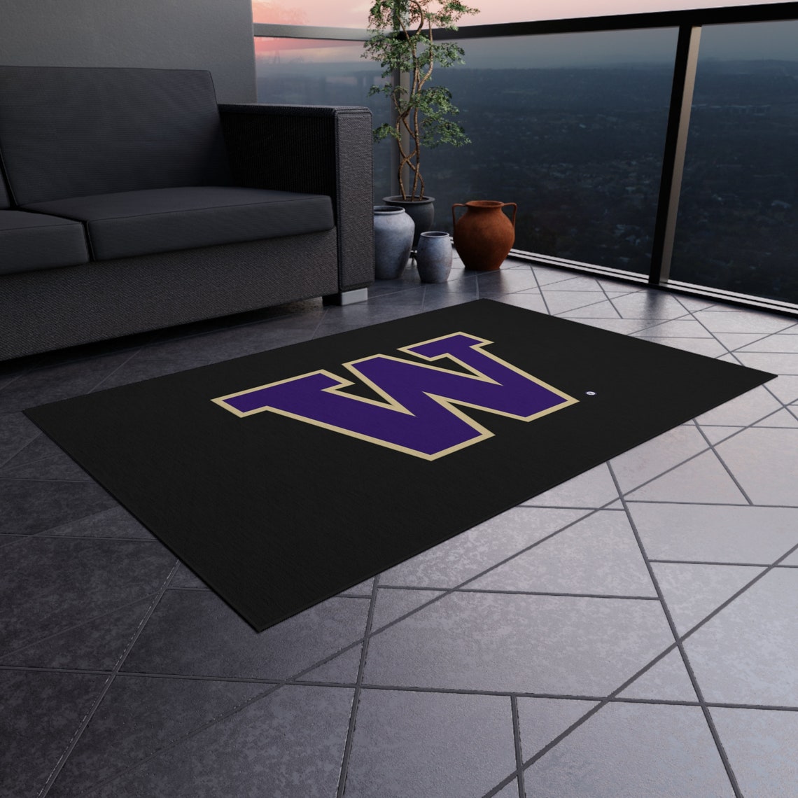 University of Washington Rug, College Dorm Room Rug, Washington ...