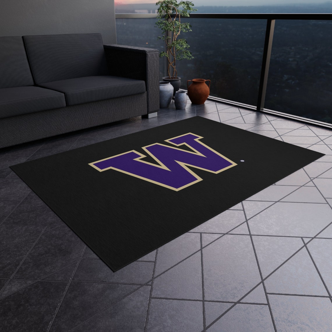 University of Washington Rug, College Dorm Room Rug, Washington ...