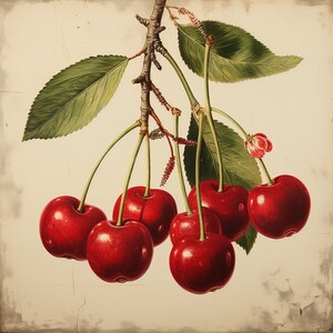 Vintage Cherry Digital Download - Etsy