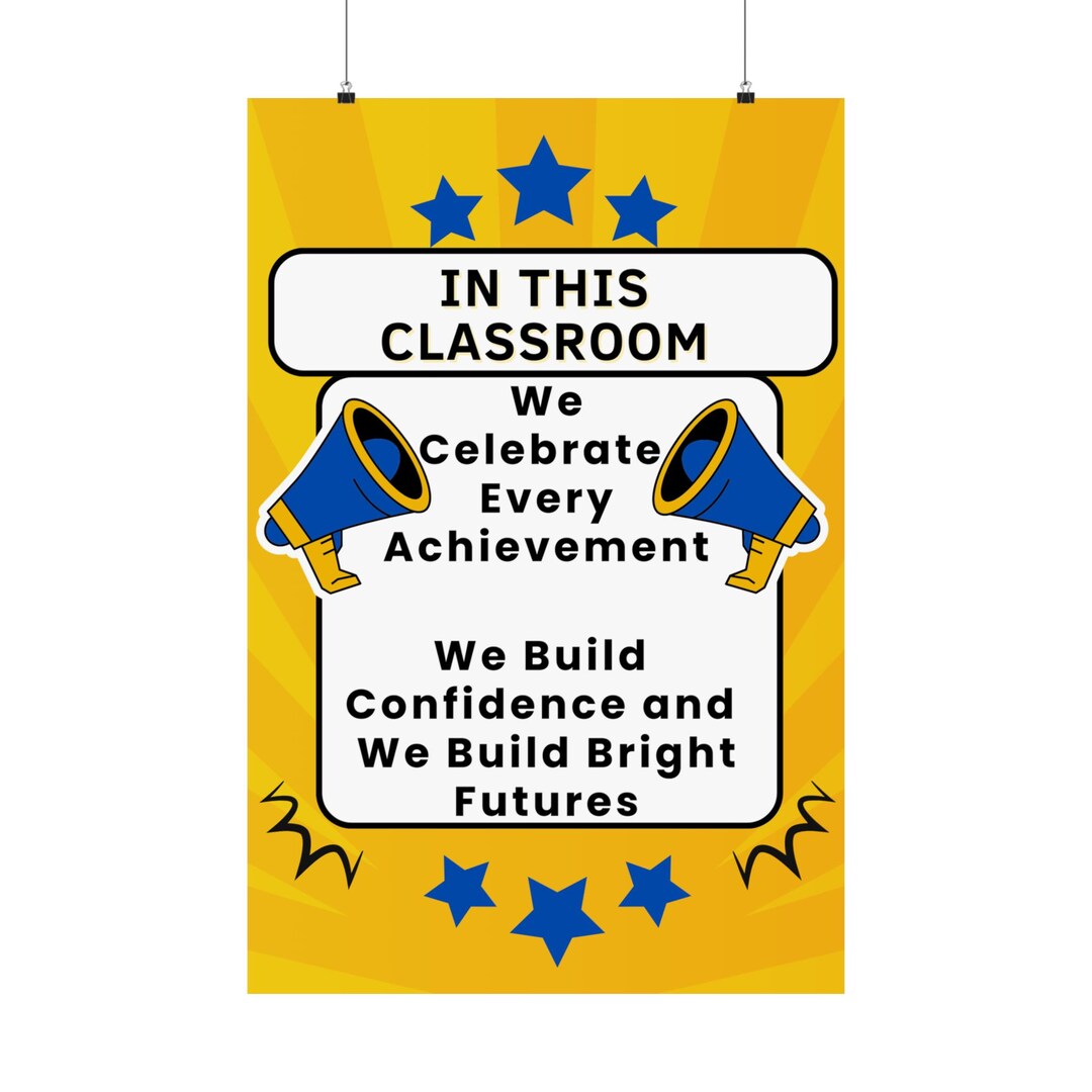 Classroom Poster/ Elementary School Classrooms Décor/ Positive ...
