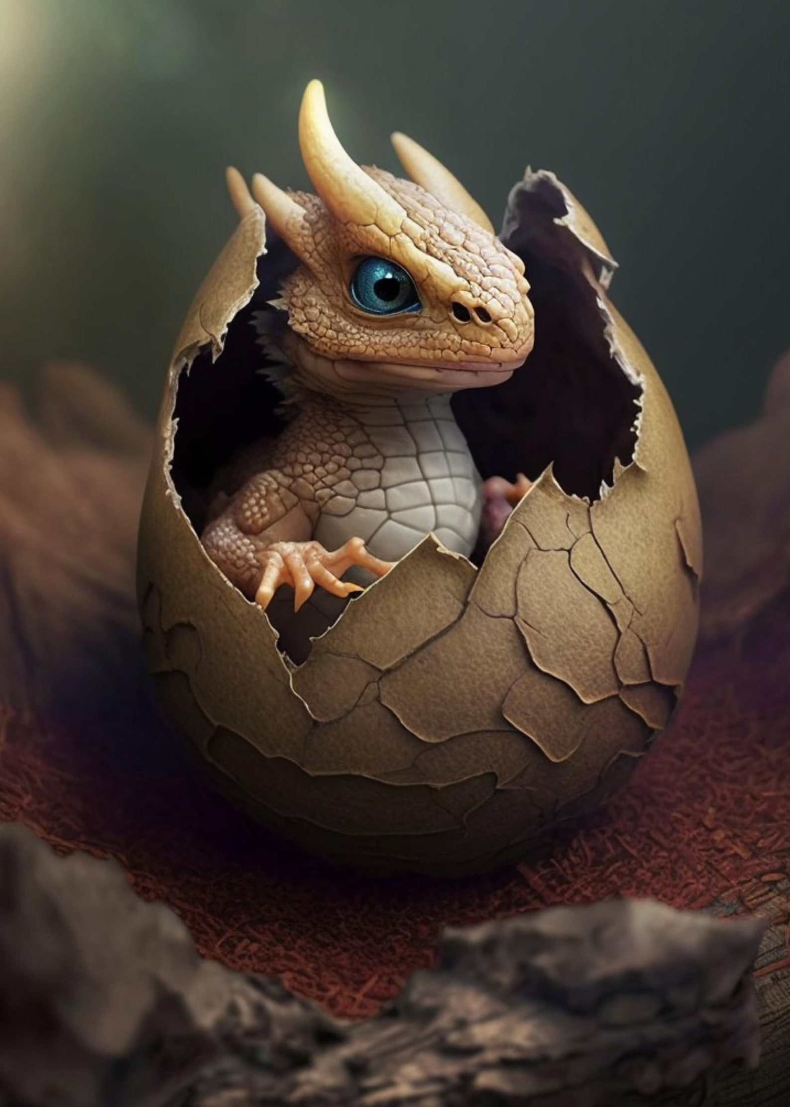 Dragon Hatchling. A Magical Beginning. Wall Art Digital Download - Etsy