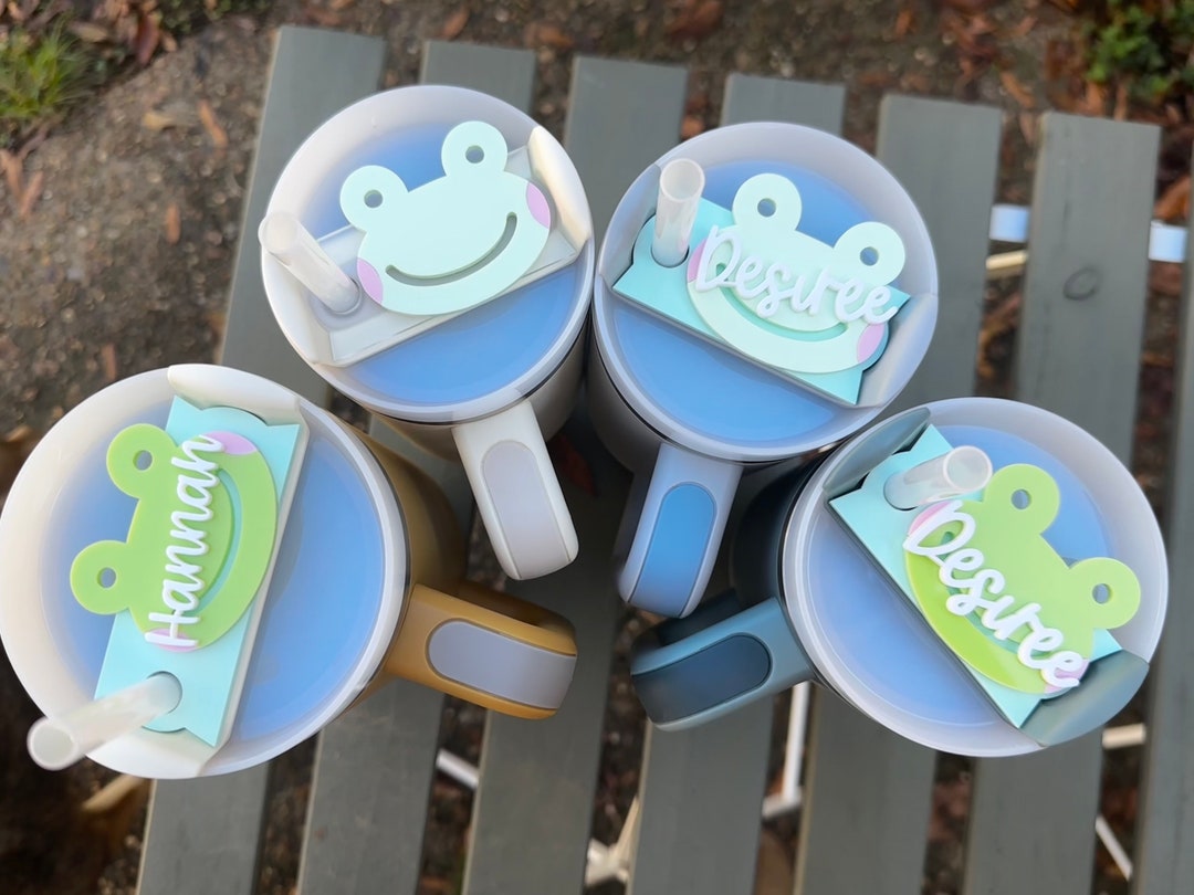 Frog Stanley Topper | Cute Frog Stanley Topper | Custom Nameplate ...