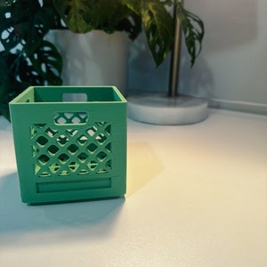 Milk Crate Desk Organizer | 3d Printed | Cute Organization | Stackable ...