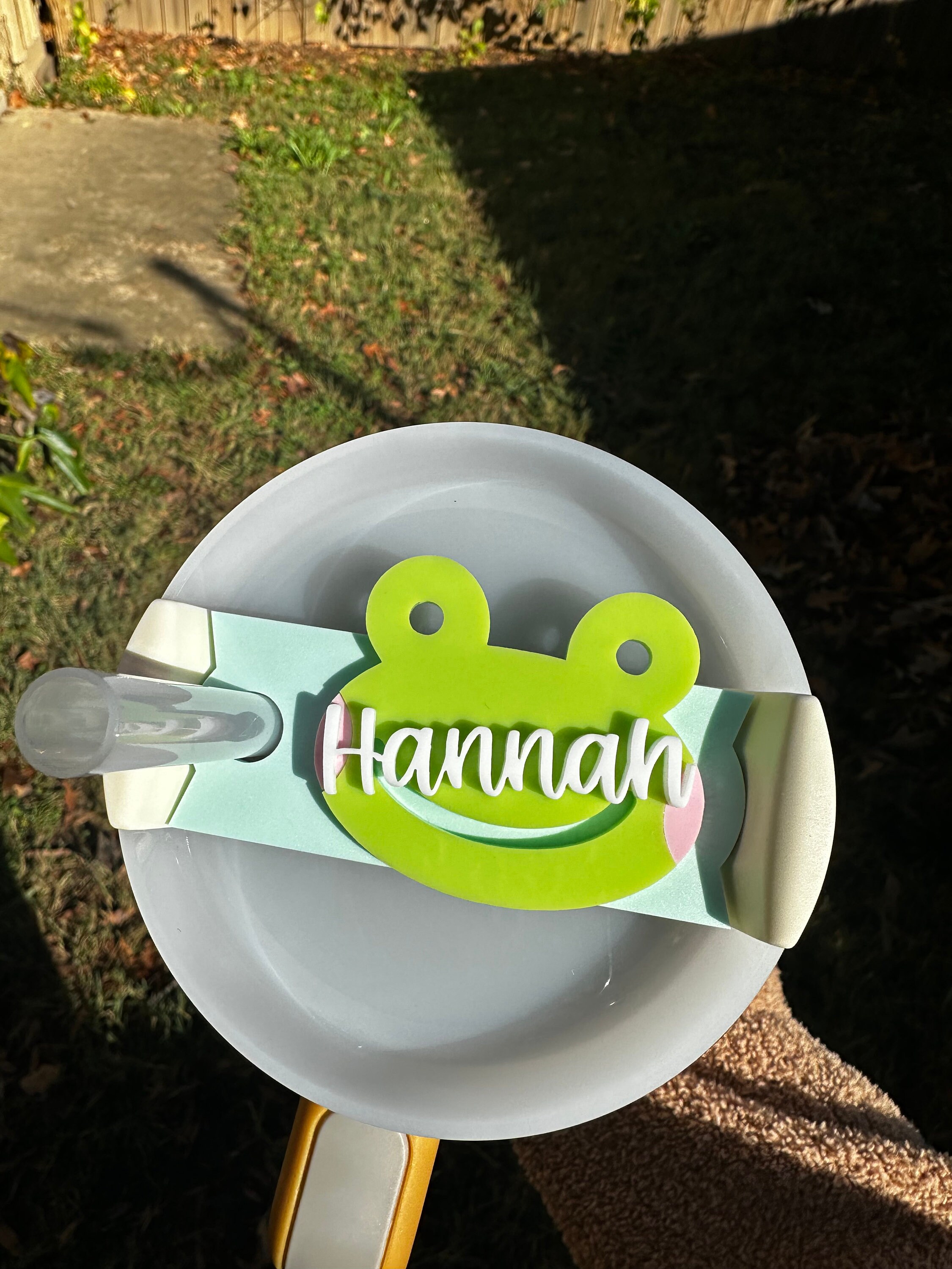 Frog Stanley Topper Cute Frog Stanley Topper Custom Nameplate Stanley ...