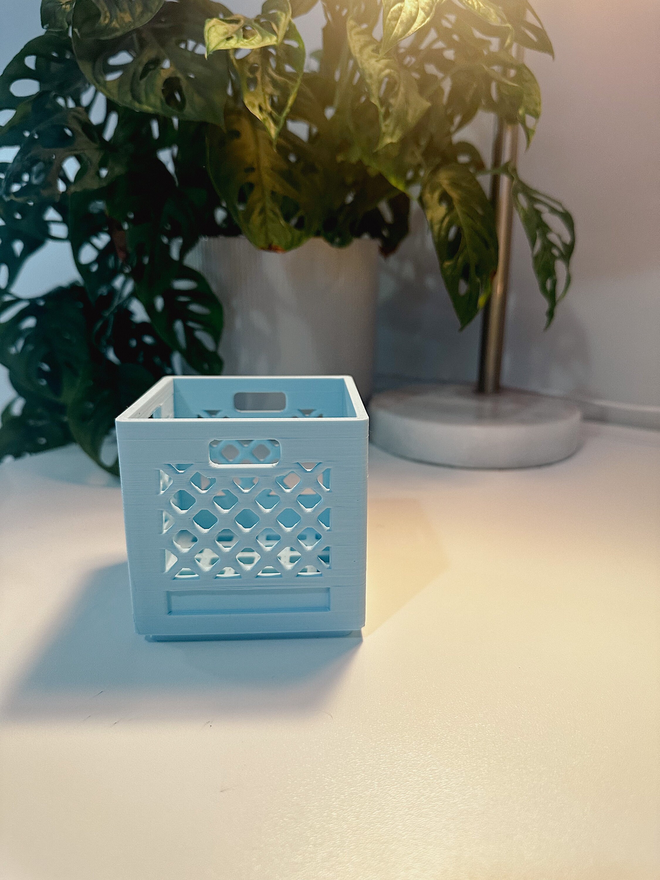 Milk Crate Desk Organizer | 3d Printed | Cute Organization | Stackable ...