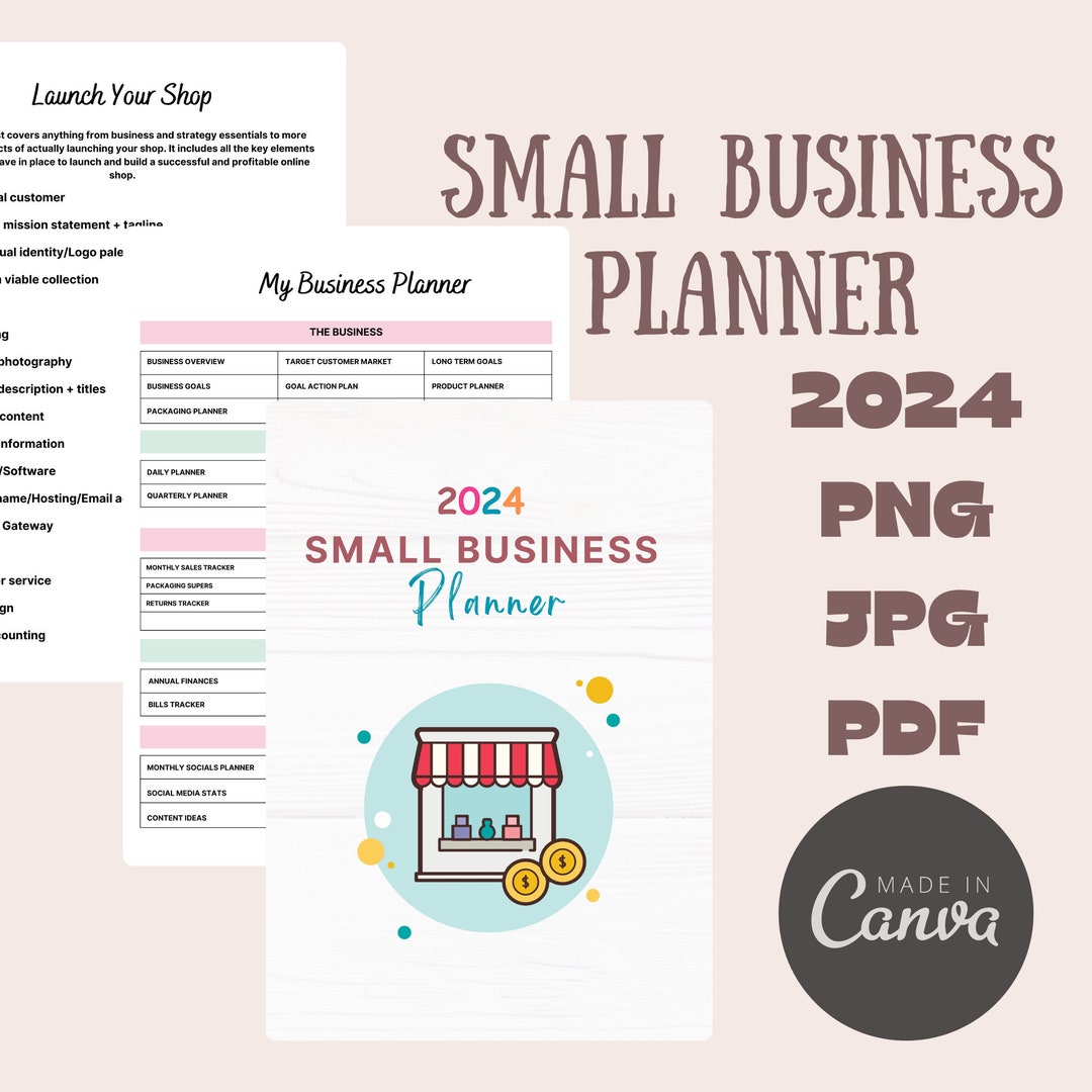 Printable Small Business Planner 2024. Startup Workbook. Business Setup ...