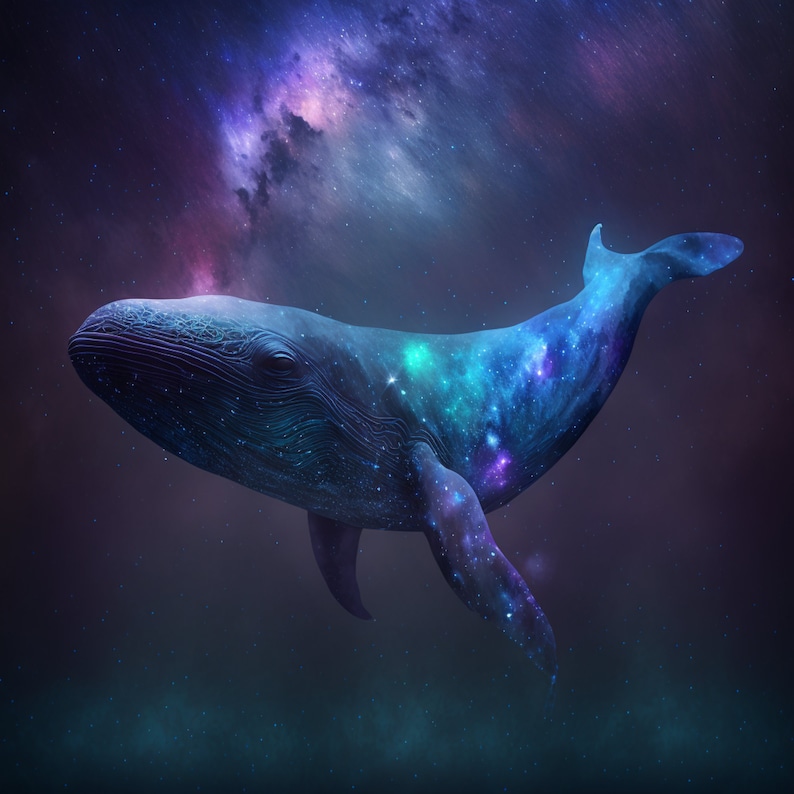 Galaxy Sea Mammal 5 Picture Art Bundle - Etsy