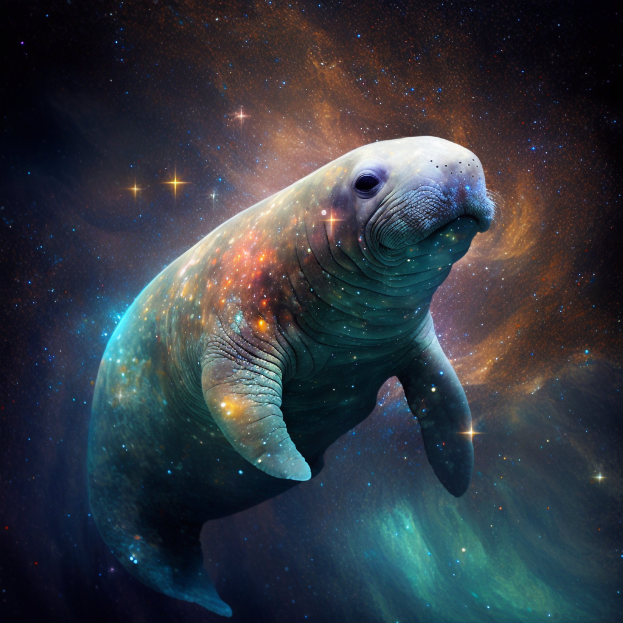 Galaxy Sea Mammal 5 Picture Art Bundle - Etsy