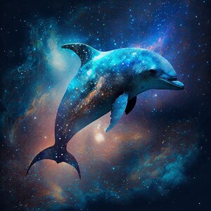 Galaxy Sea Mammal 5 Picture Art Bundle - Etsy