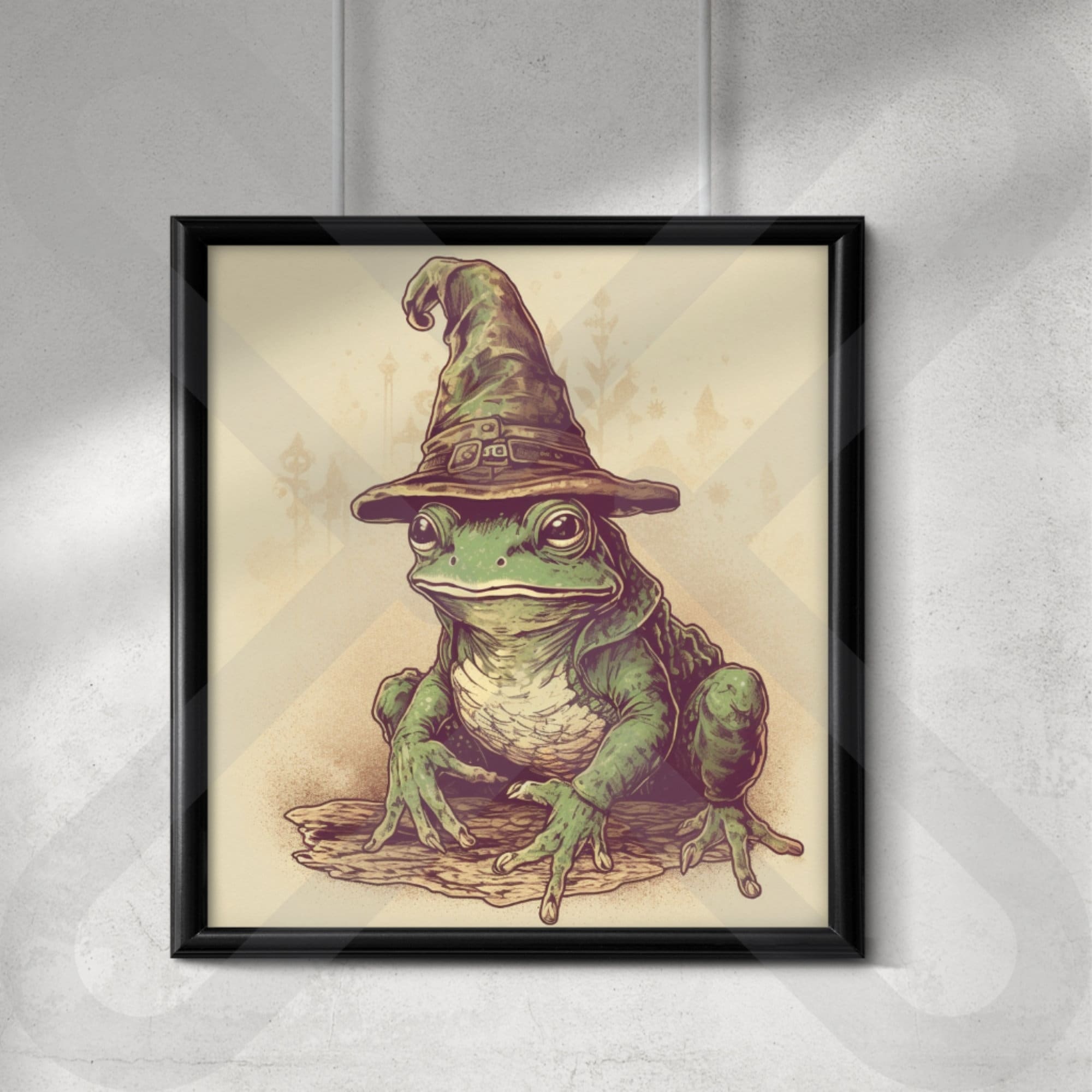 Vintage Frog Set of 9 Square Prints, Gallery Wall Décor Wall Hangings ...