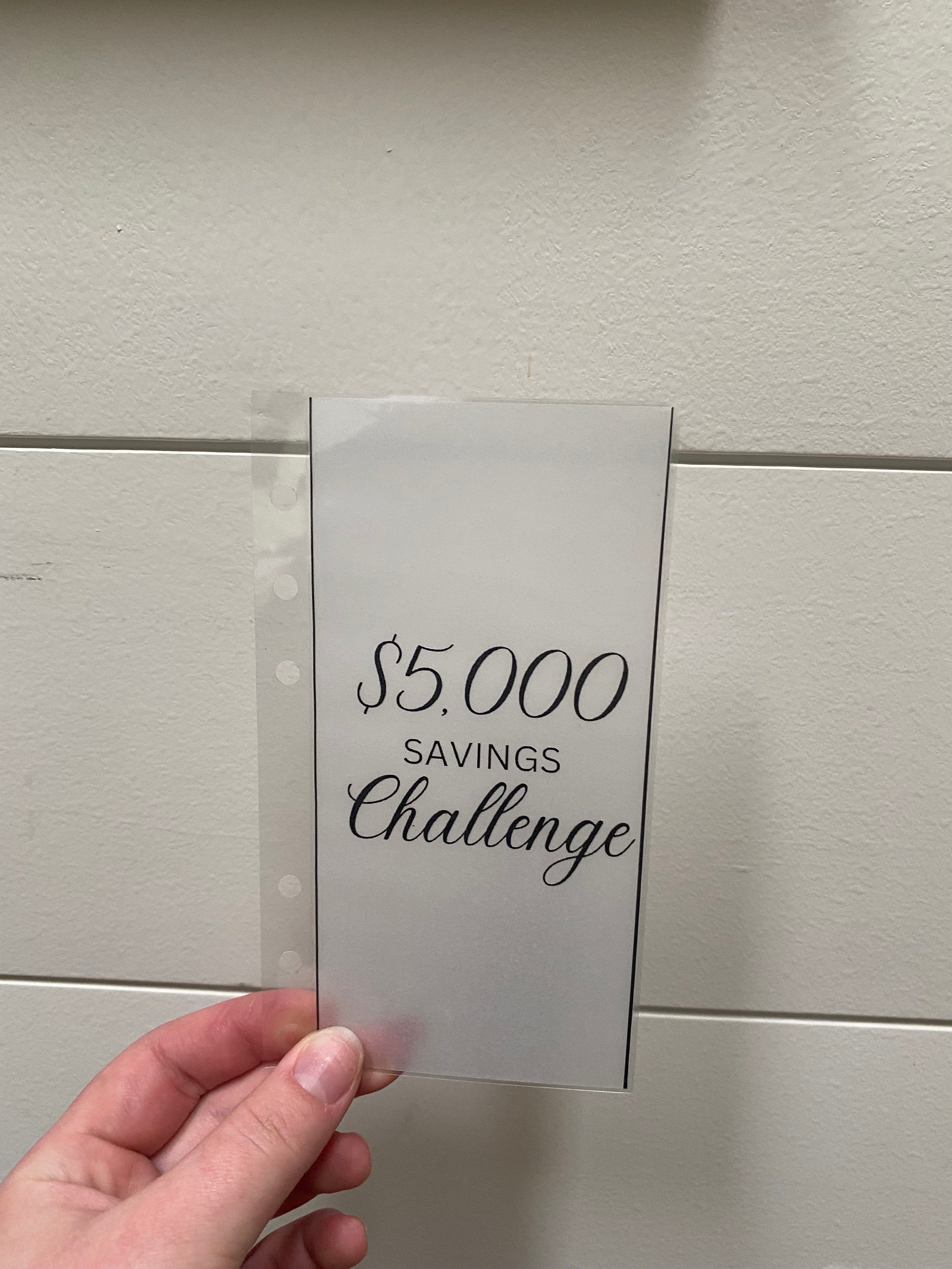 5000 Dollar Savings Challenge for Personal Budget Planner - Etsy