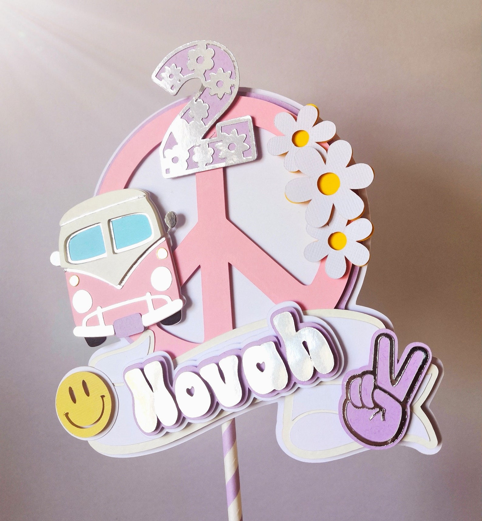Groovy Cake Topper Hippie Cake Topper Campervan Cake - Etsy UK