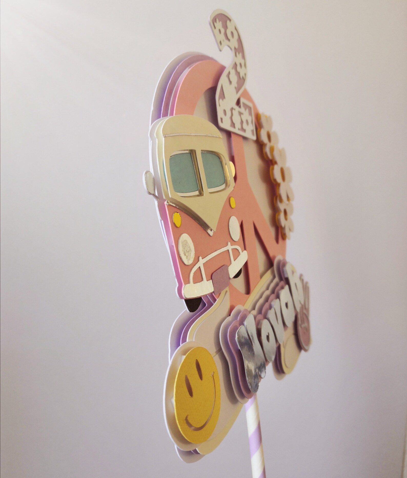 Groovy Cake Topper Hippie Cake Topper Campervan Cake - Etsy UK