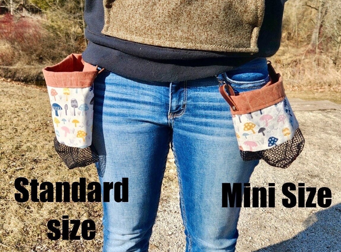 Belt Loop Bag for Foraging | Canvas and Mesh Hip Bag for Morel ...