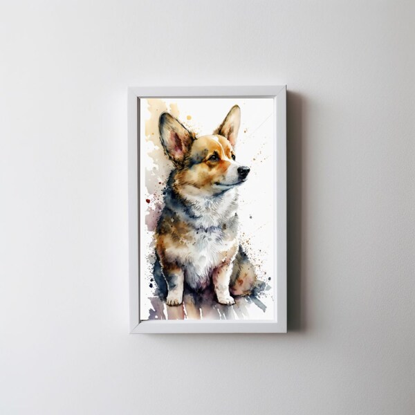 Corgi Print - Etsy
