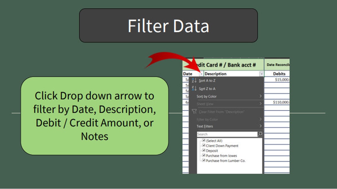 Simple Reconciliation / Transaction Tracker Sheet (excel & Google ...