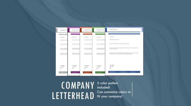 Company Letterhead | Word Document | Easy to Use & Customize - Etsy