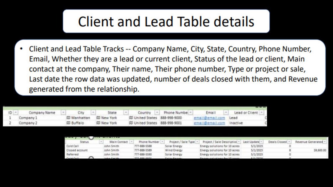 Leads & Client Tracker excel - Etsy