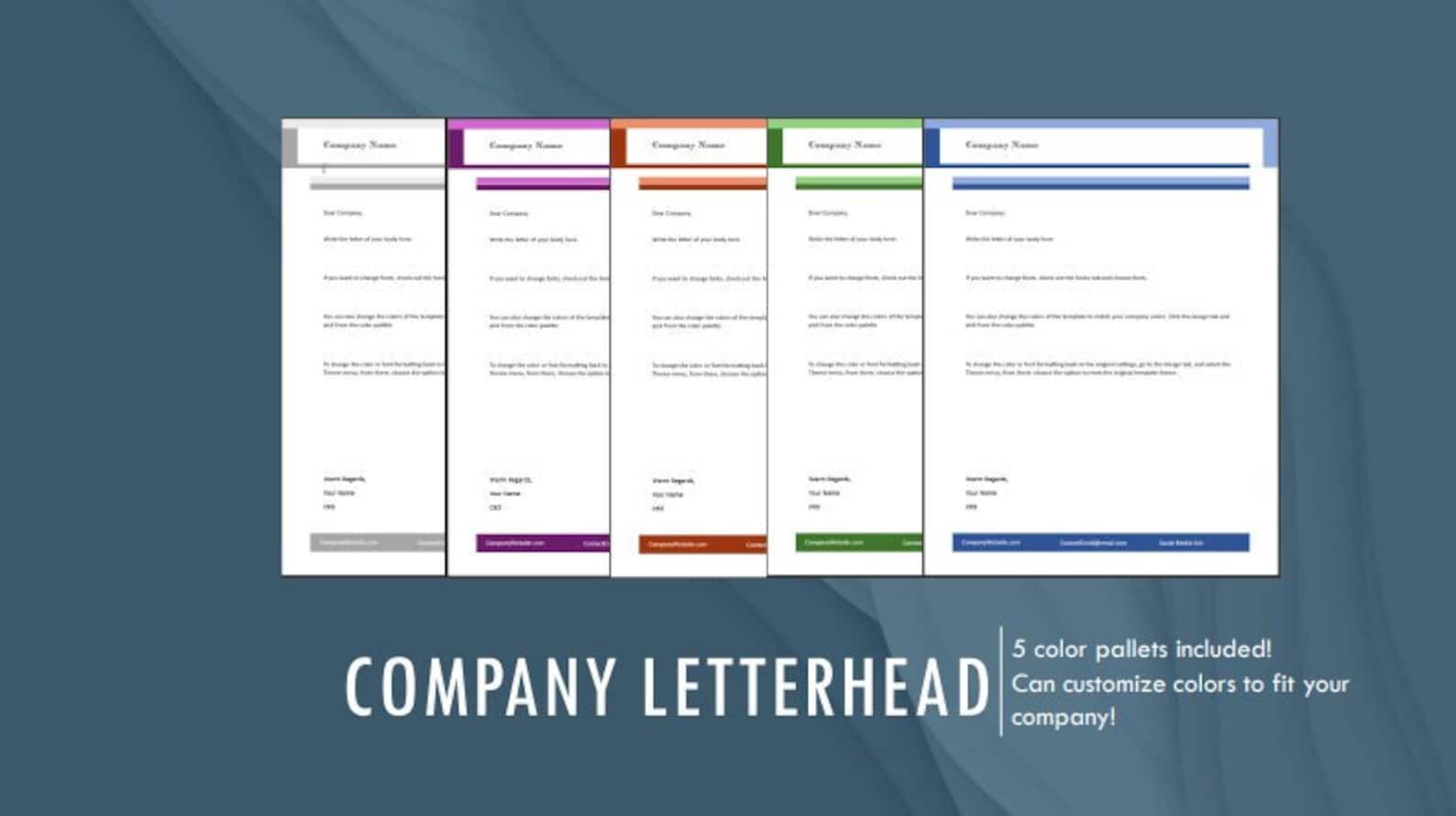 Company Letterhead Word Document Easy to Use & Customize - Etsy