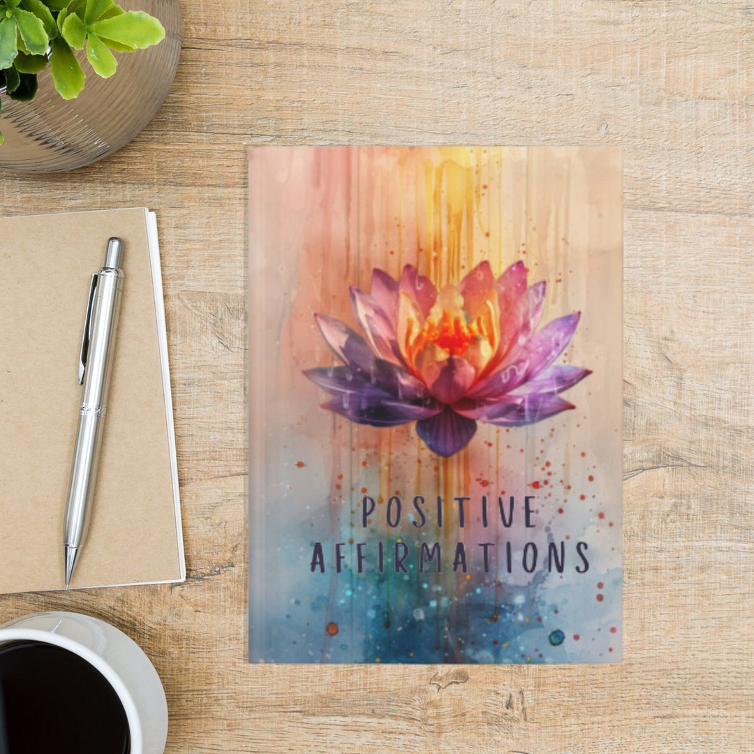 Positive-affirmation Journal, Flowering Lotus Gift, Notebook for Friend ...