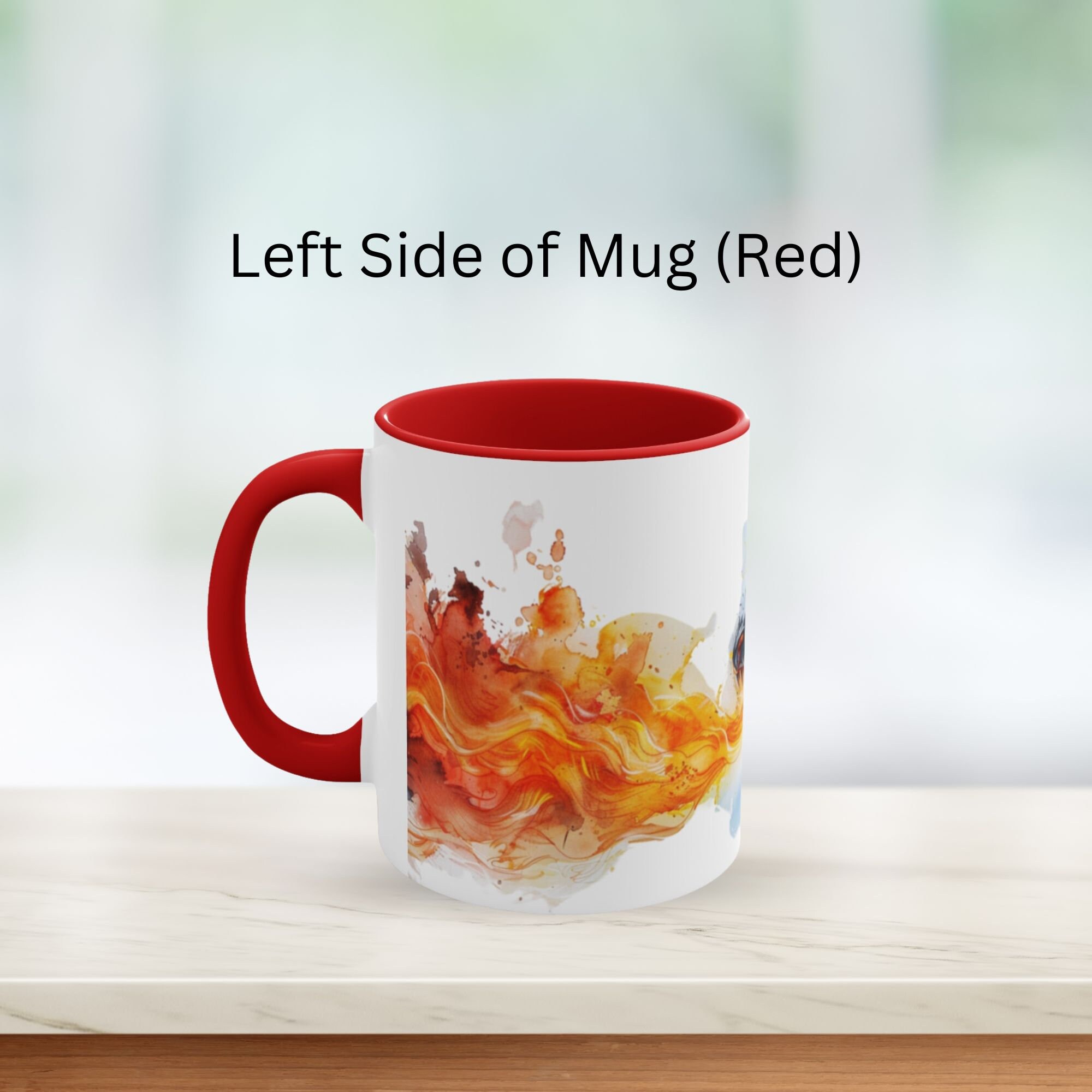 Dragon Mug Gift, Fire Breathing Dragon, Watercolor Dragon Gift for ...
