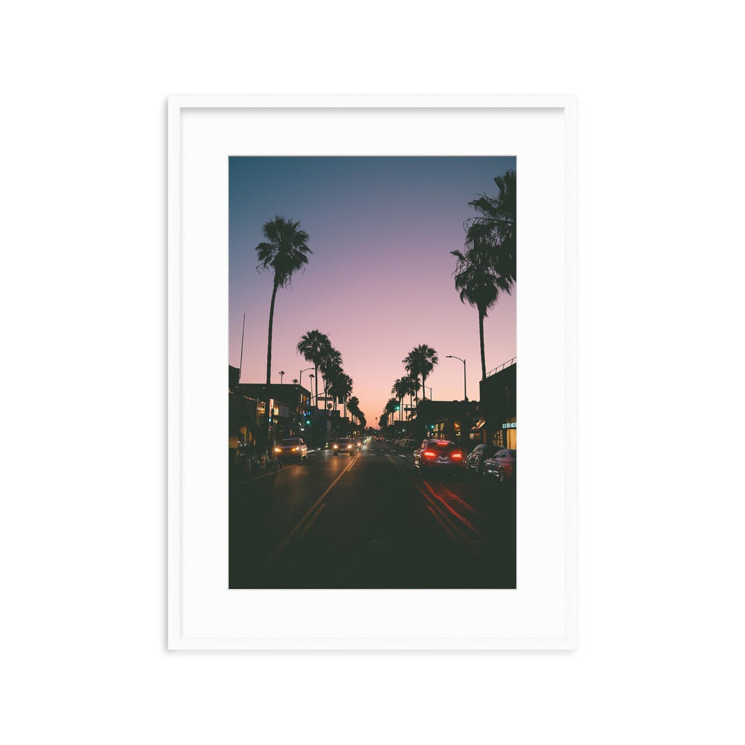 ABBOT KINNEY SUNSET | Fine Art Framed Prints That Arrive Ready-to-hang ...