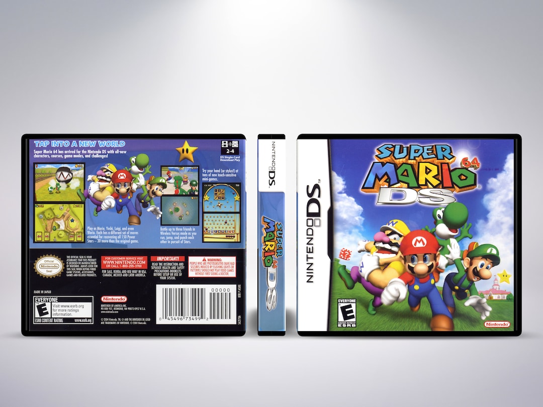 Custom Case - Super Mario 64 DS - No Game - No Manual - NDS - NDS Case ...