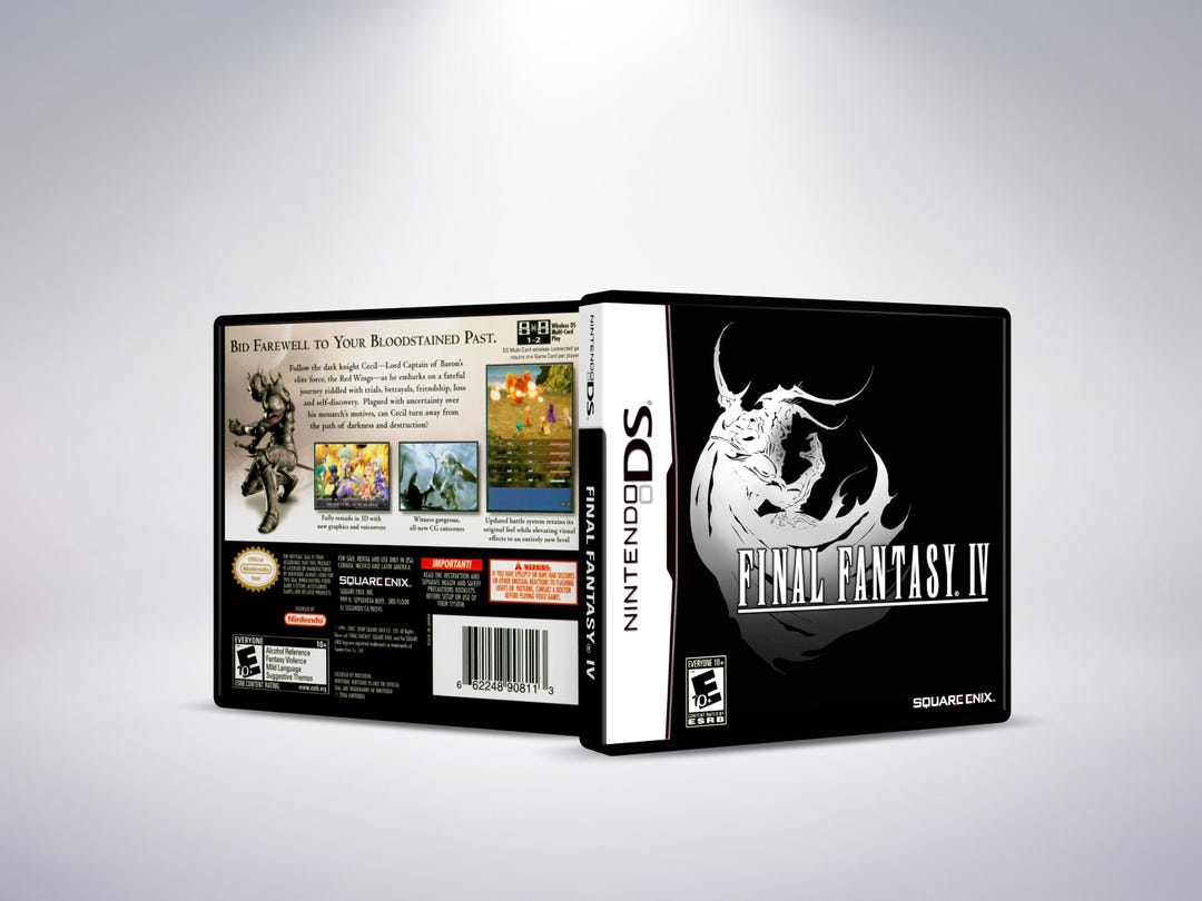 Custom Case - Final Fantasy IV - No Game - No Manual - NDS - NDS Case ...