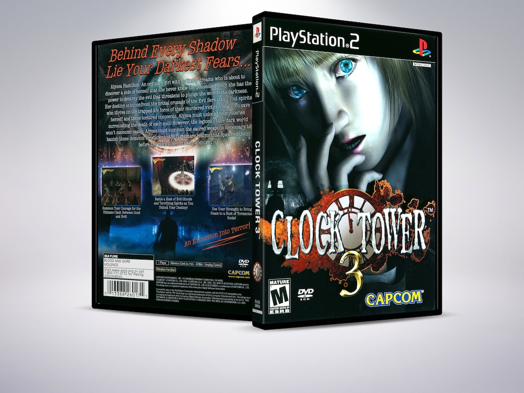 Custom PS2 Case - Clock Tower 3 - No Disc - No Manual - Custom Game ...