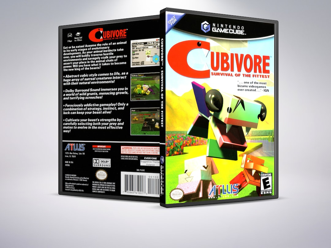 Custom Case - Cubivore - No Disc - No Manual - Gamecube - Custom ...