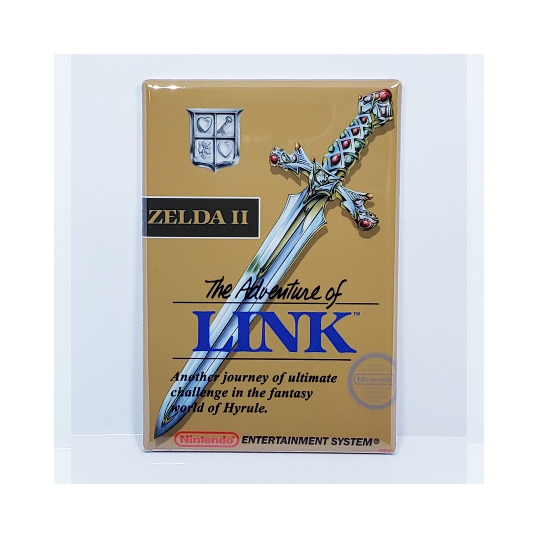 2x3 Fridge Magnet Zelda II the Adventure of Link NES Box Cover Magnet ...