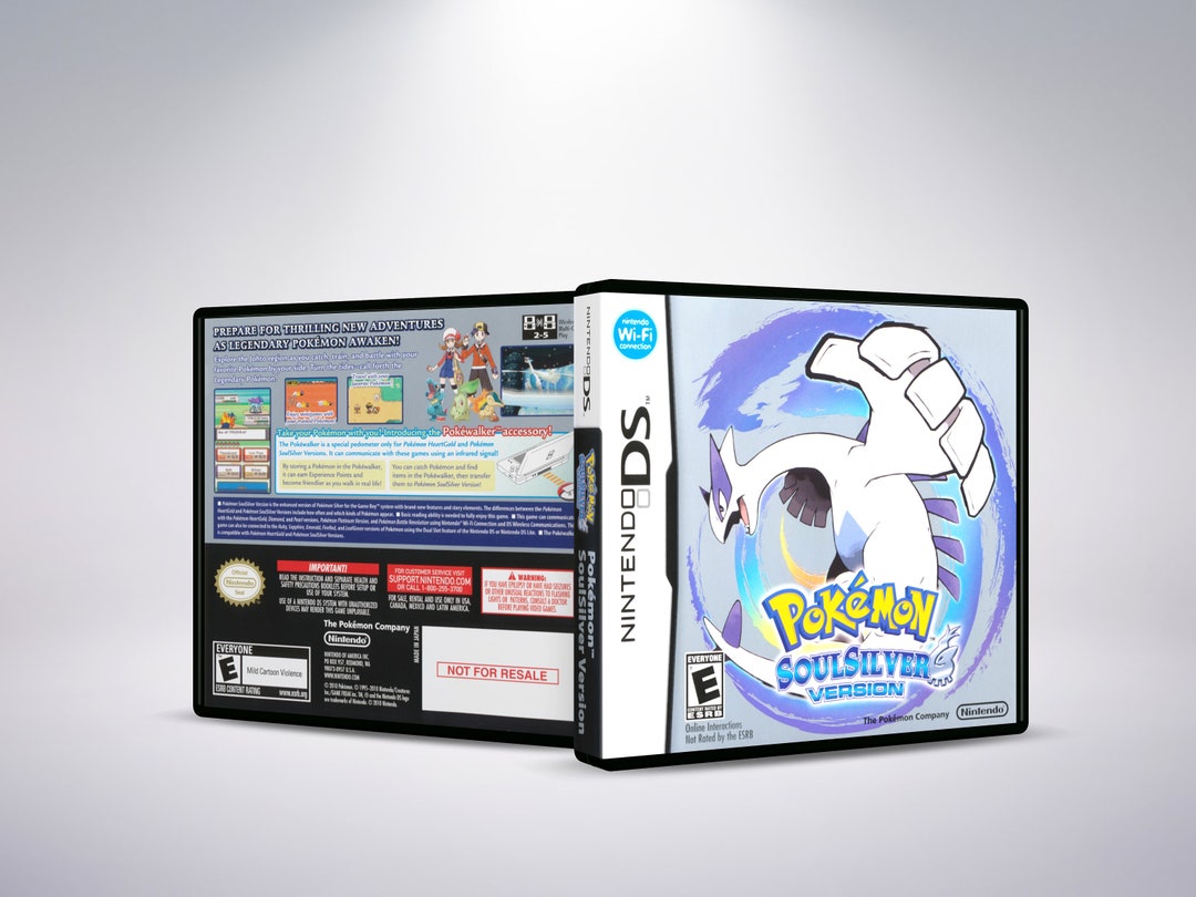 Custom Case - Pokemon Soulsilver Version - No Game - No Manual - NDS ...