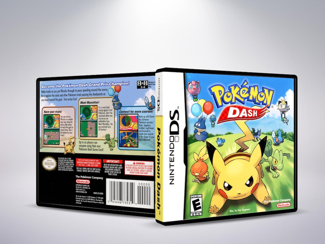 Custom Case - Pokemon Dash - No Game - No Manual - NDS - NDS Case ...