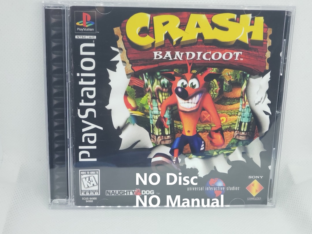 Crash Bandicoot Reproduction Case - No Disc - No Manual - PS1 - Sony ...