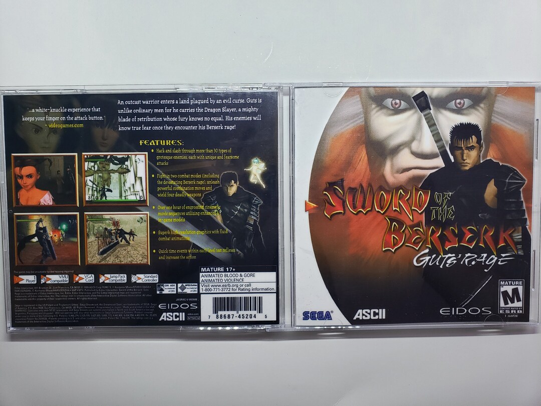 Sword of the Berserk Reproduction Case - No Disc - No Manual - Sega ...