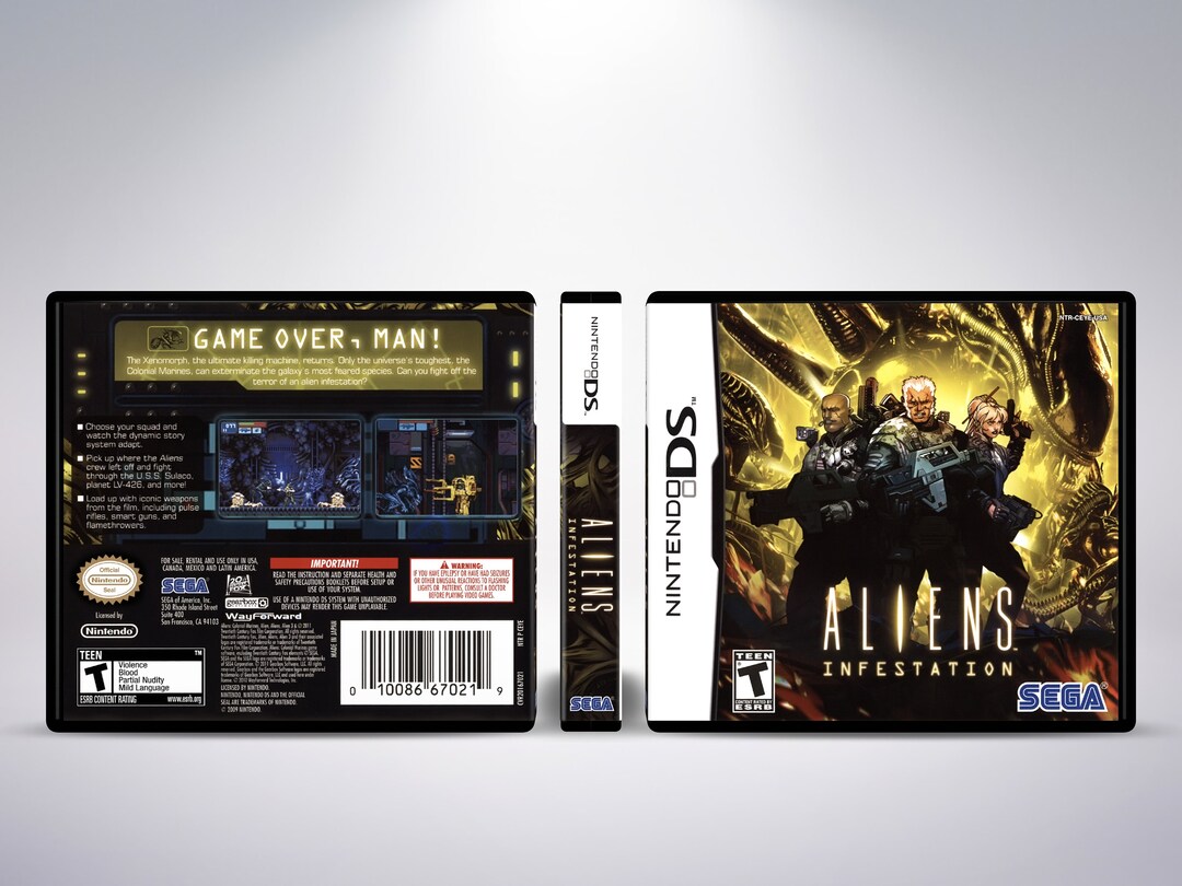 Custom Case - Alien Infestation - No Game - No Manual - NDS - NDS Case ...
