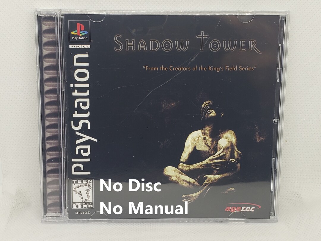 Shadow Tower Reproduction Case - No Disc - No Manual - PS1 - Sony ...