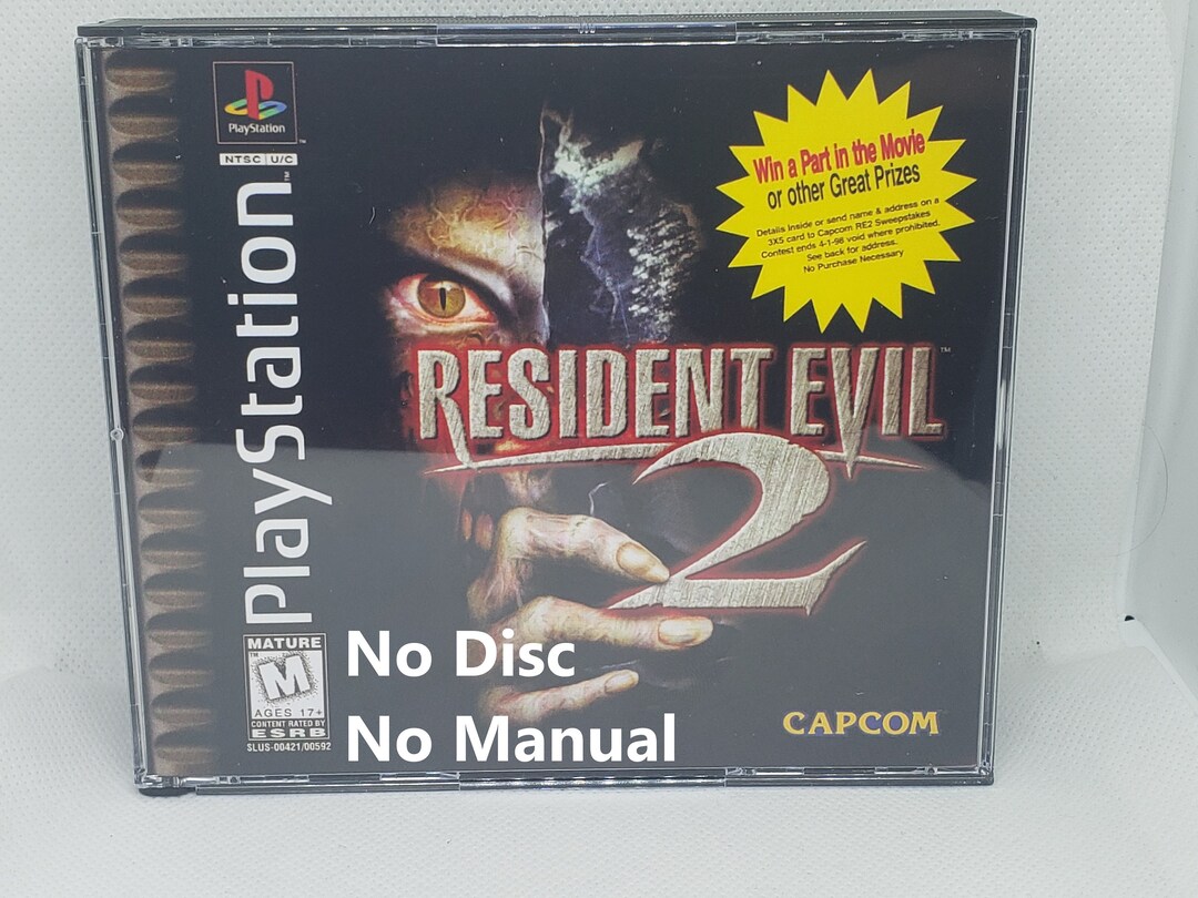 Resident Evil 2 Reproduction Case - No Disc - No Manual - PS1 - Sony ...