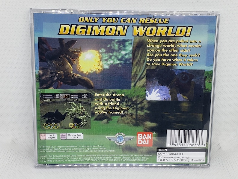 Digimon World Reproduction Case - No Disc - No Manual - PS1 - Sony ...