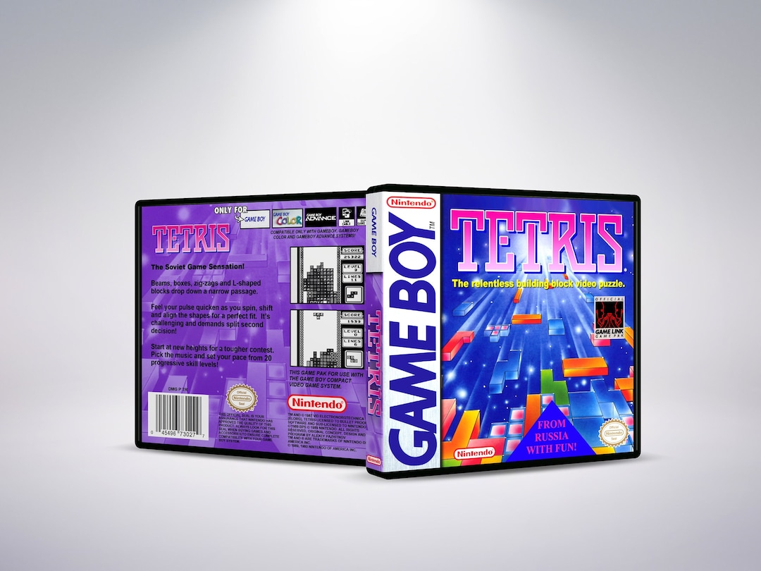 Custom GB Game Case - Tetris - No Game - No Manual - Gameboy - GB Case ...