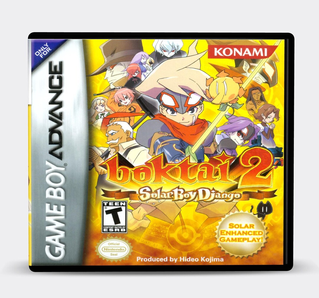 Custom Case - Boktai 2 Solar Boy Django - No Game - No Manual - Gameboy ...