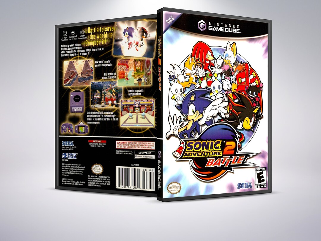 Custom Case - Sonic Adventure 2 Battle - No Disc - No Manual - Gamecube ...