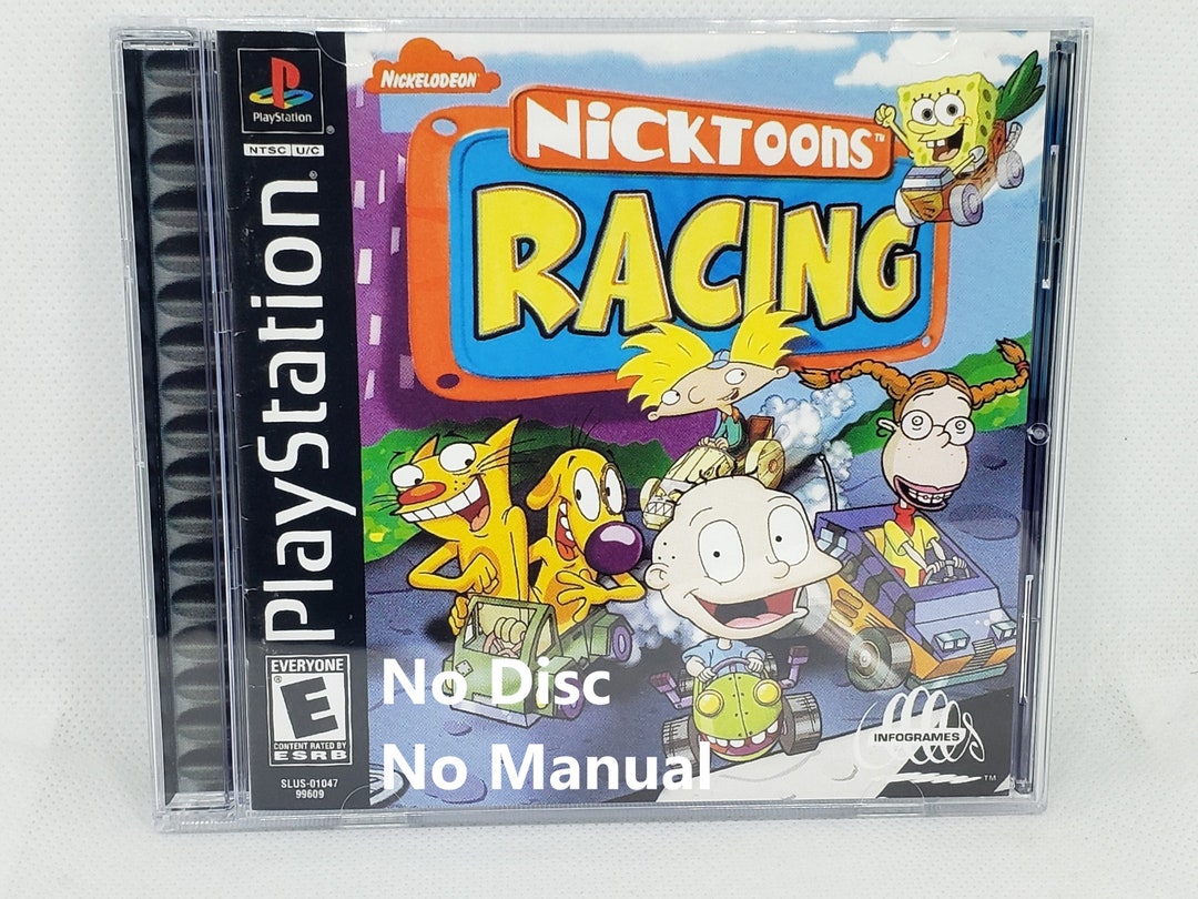 Nicktoons Racing Reproduction Case - No Disc - No Manual - PS1 - Sony ...