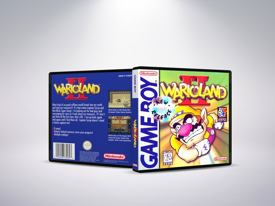 Custom GB Game Case - Wario Land II - No Game - No Manual - Gameboy ...