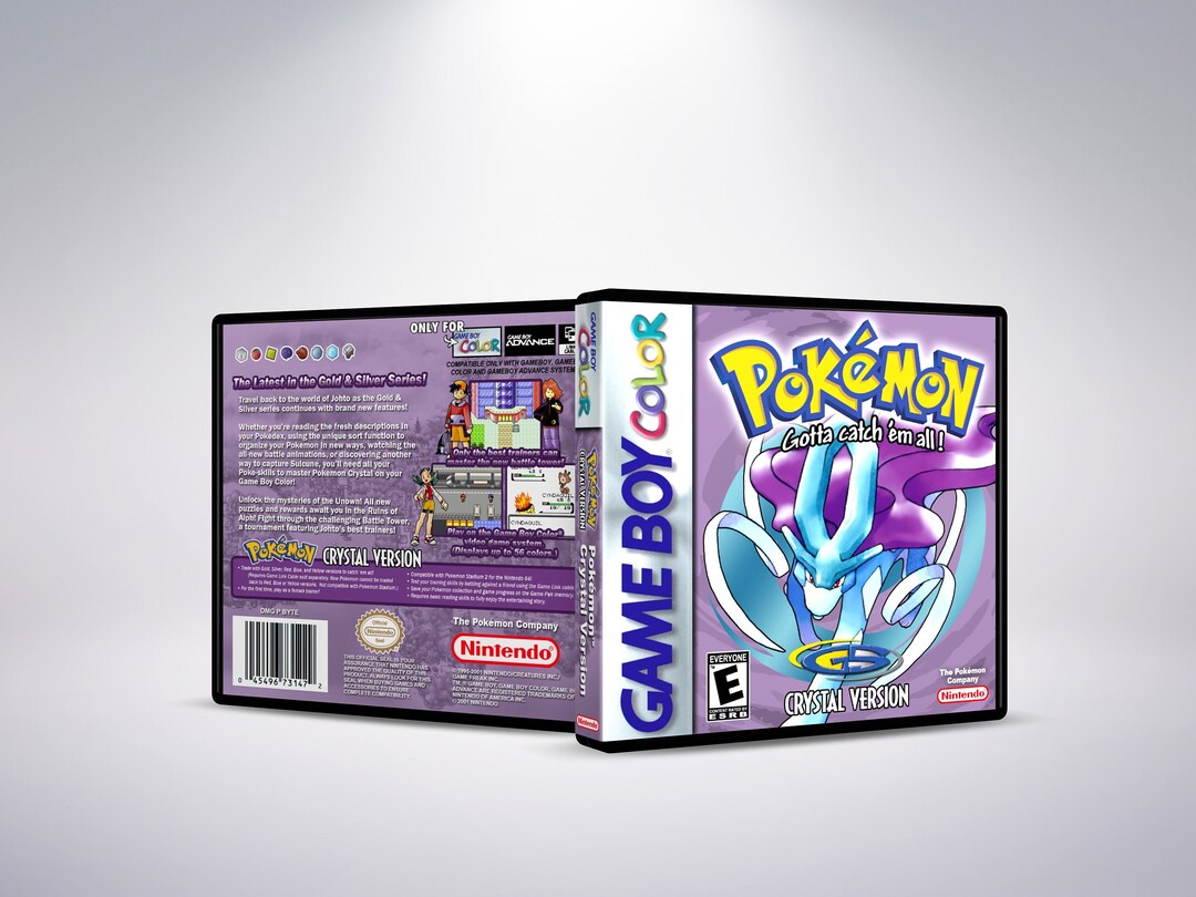 Custom GBC Game Case - Pokemon Crystal Version - No Game - No Manual ...