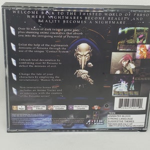 Persona 2 Reproduction Case - No Disc - No Manual - PS1 - Sony ...