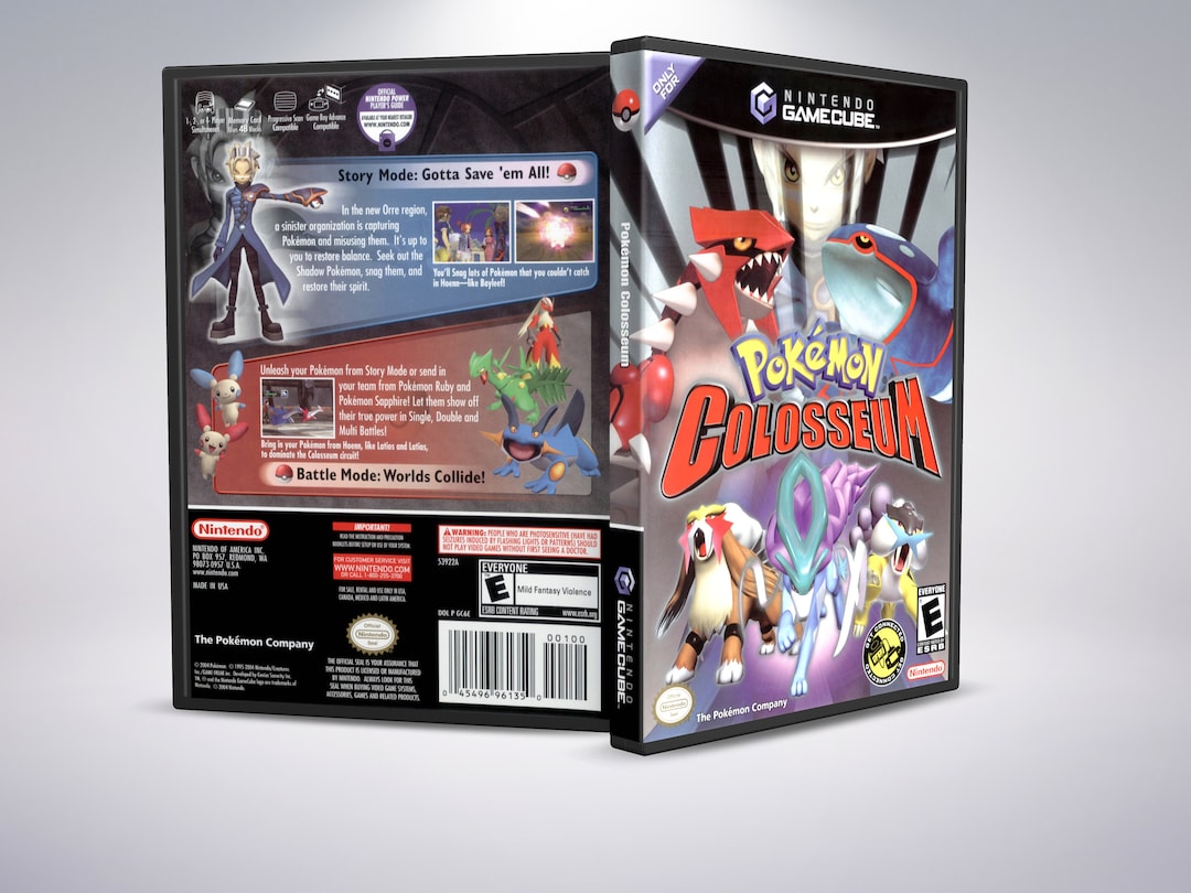 Custom Case - Pokemon Colosseum - No Disc - No Manual - Gamecube - Etsy